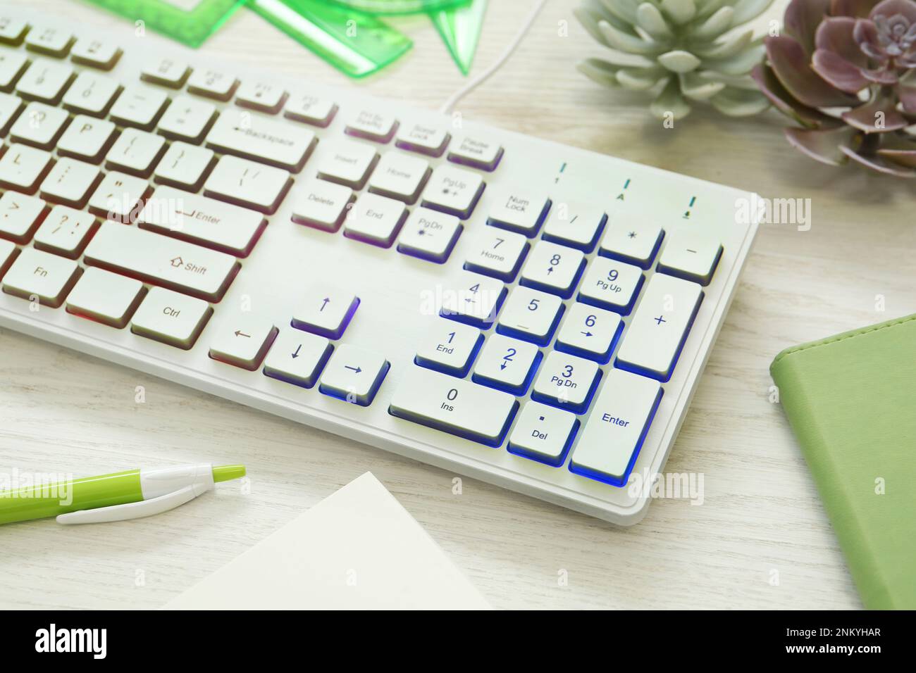 Colorful rgb keyboard typing hi-res stock photography and images - Alamy