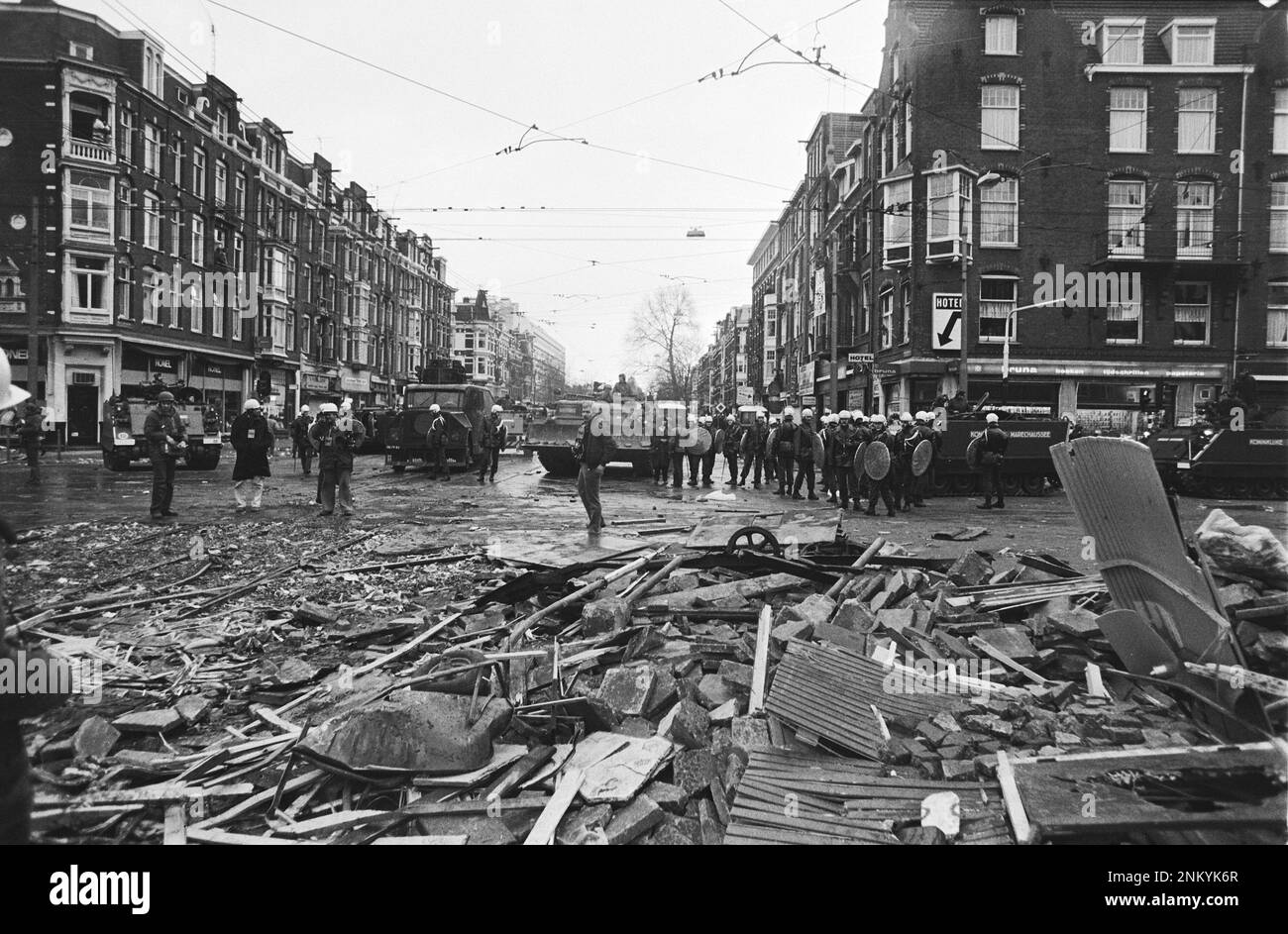 Netherlands History: Police and army with armored vehicles and tanks ...
