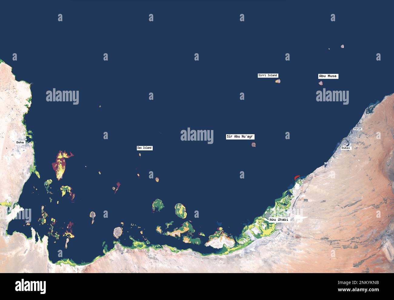 Arab gulf map hi-res stock photography and images - Alamy
