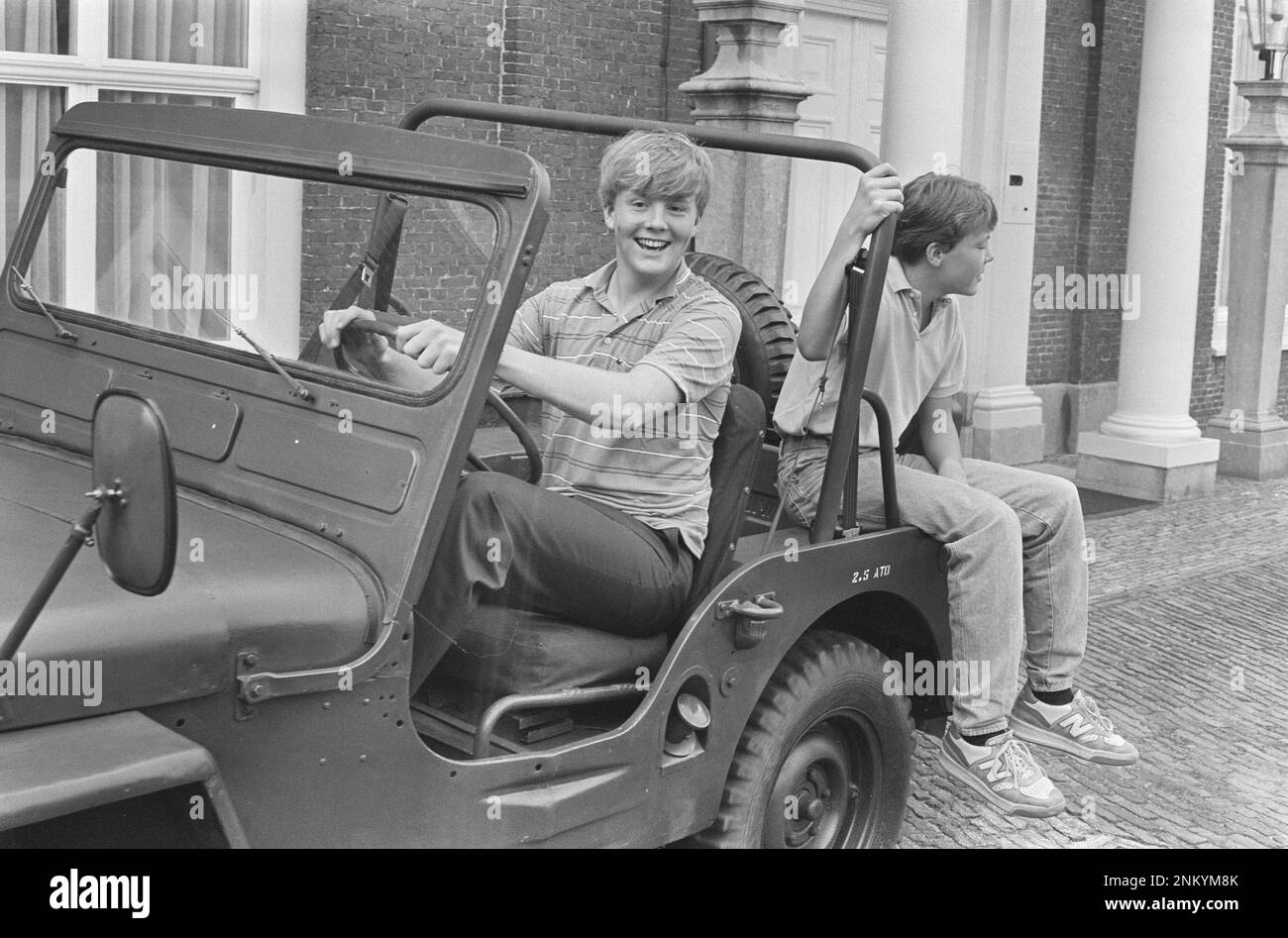 Photo hour Royal family; Prince Willem Alexander driving in a jeep ...