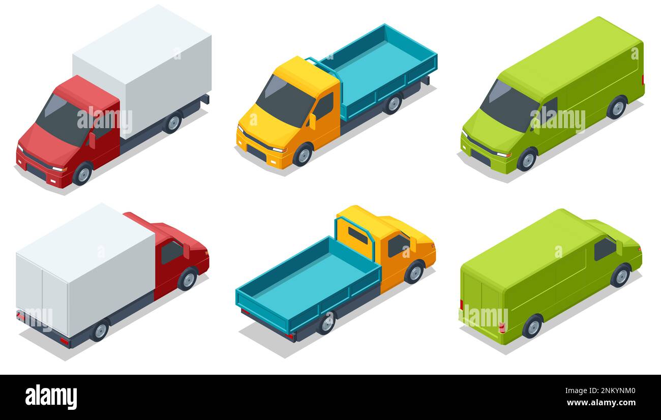 Isometric Cargo Truck transportation. Car for the carriage of goods ...