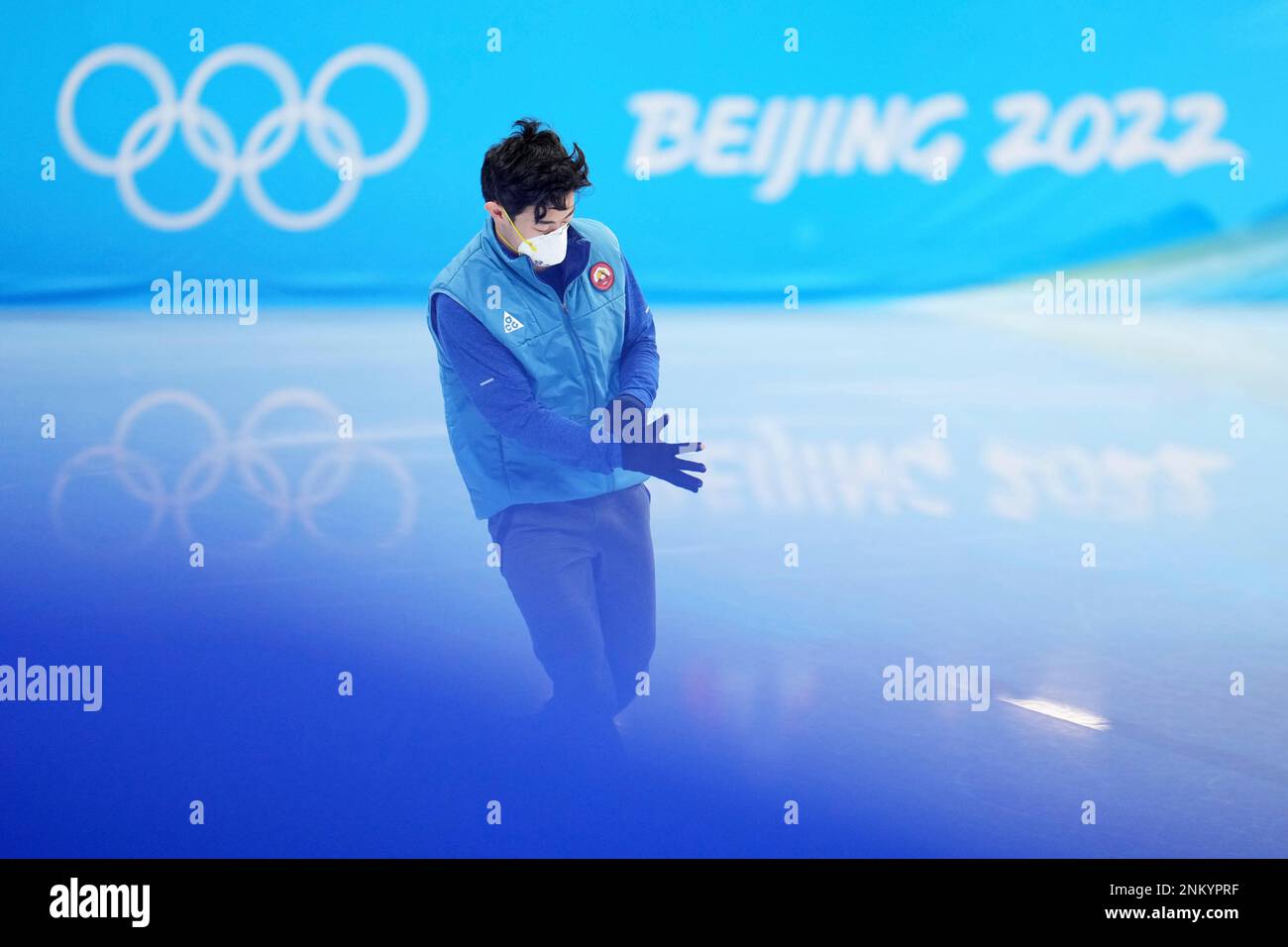 Nathan Chen of USA is pictured during his practice in Beijing, China on ...