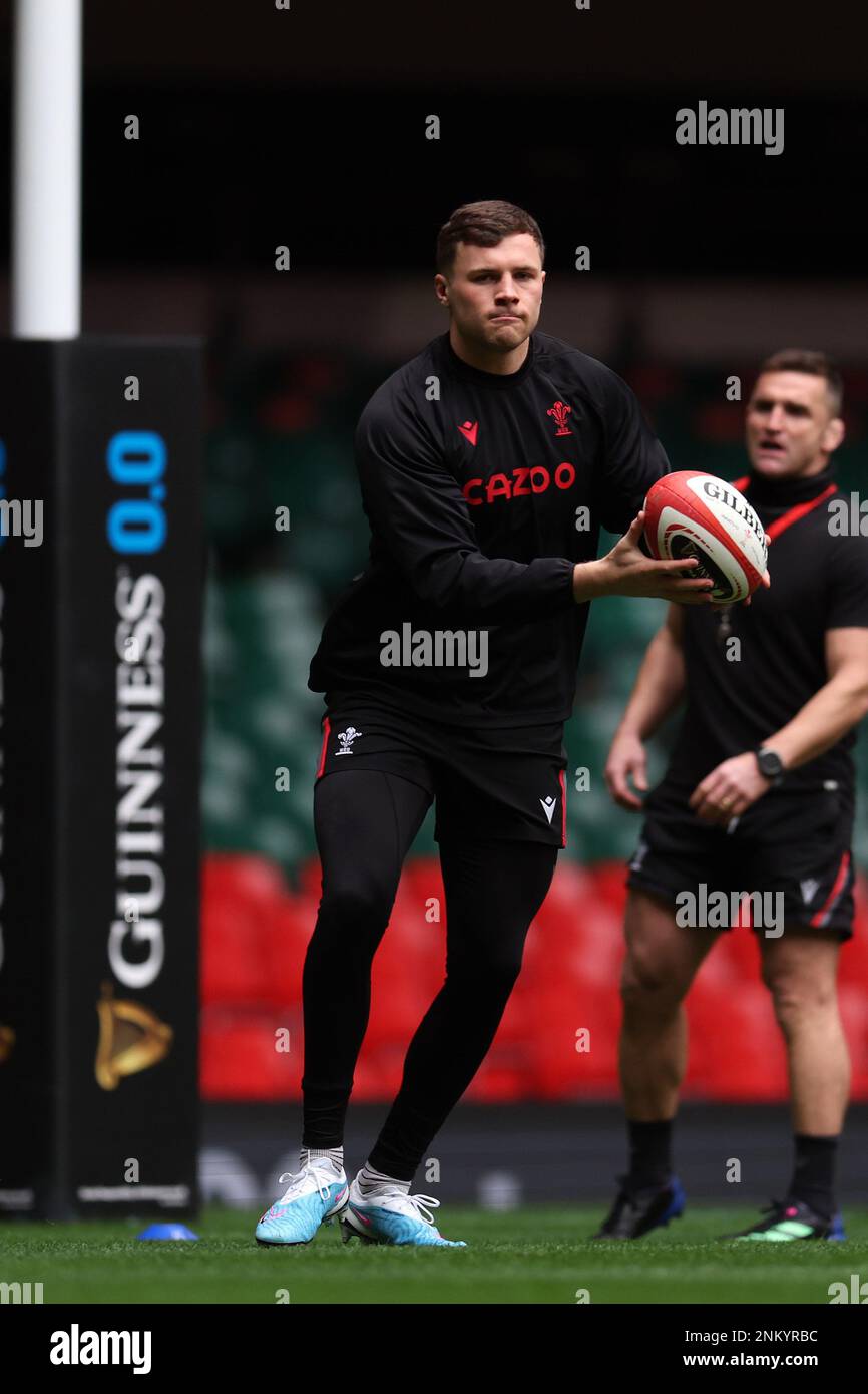 Cardiff, UK. 24th Feb, 2023. Mason Grady of Wales during the Wales ...