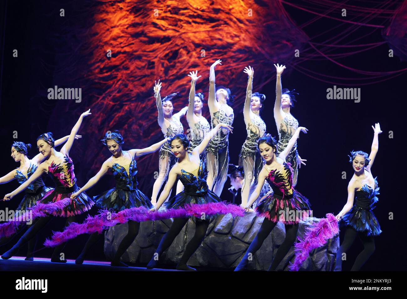 NANTONG, CHINA - FEBRUARY 24, 2023 - Acrobatic ballet Swan Lake is ...