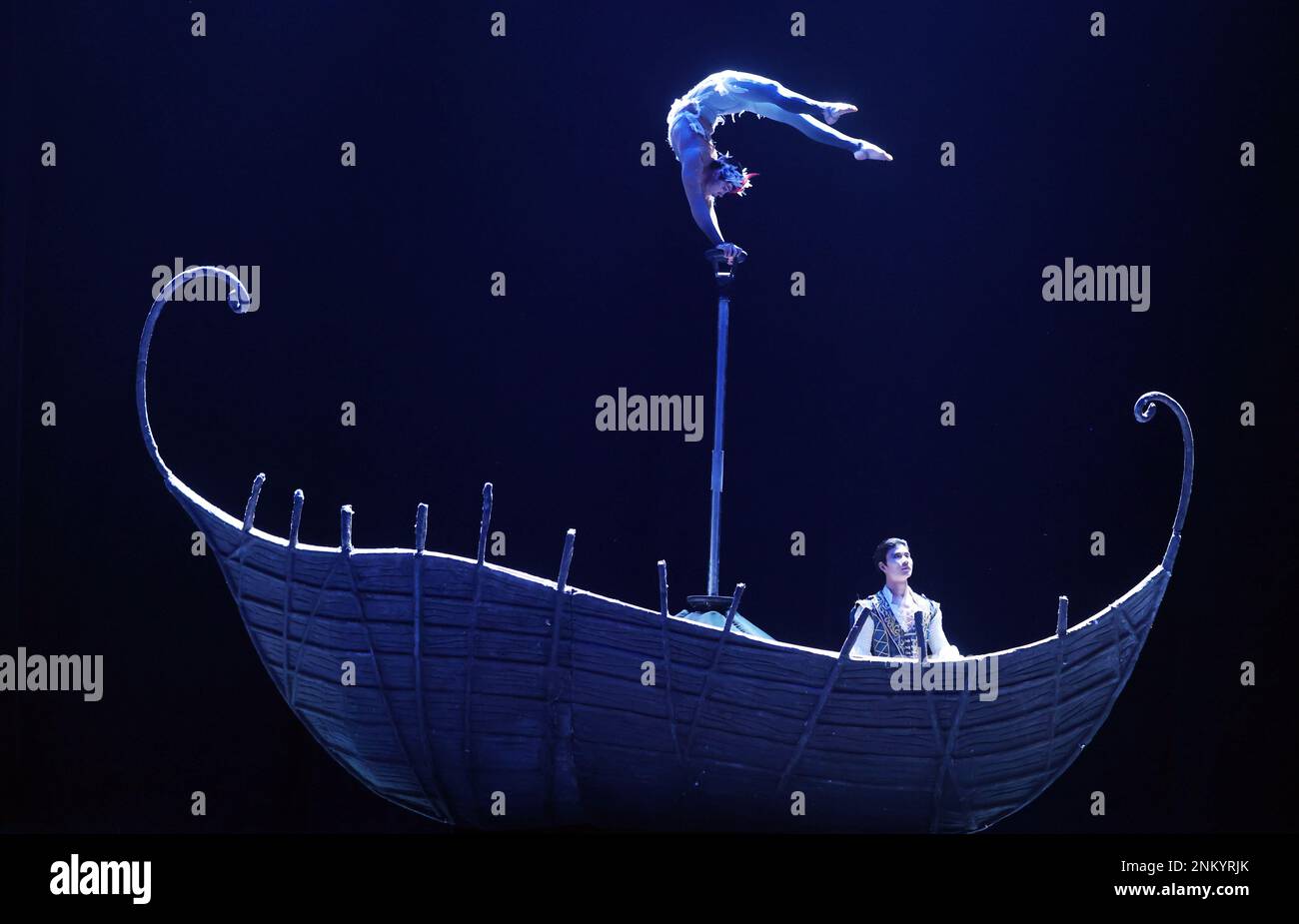 NANTONG, CHINA - FEBRUARY 24, 2023 - Acrobatic ballet Swan Lake is ...