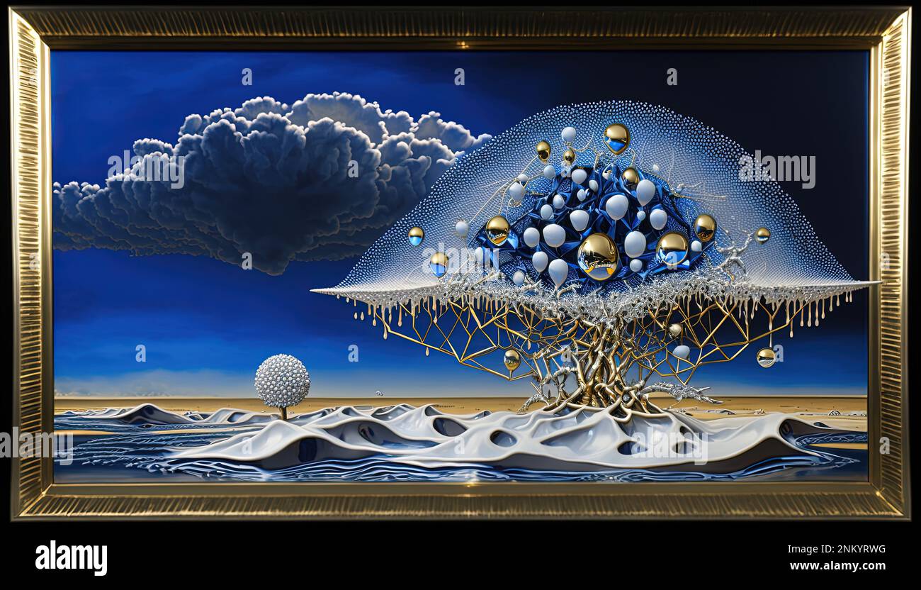 Fantasy landscape rain Stock Photo - Alamy