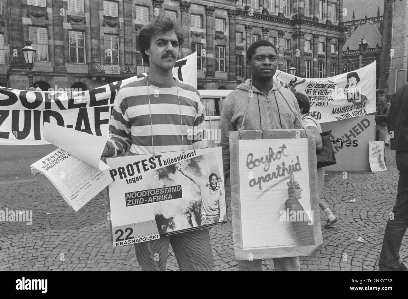 Protest against state of emergency in south africa hi-res stock ...