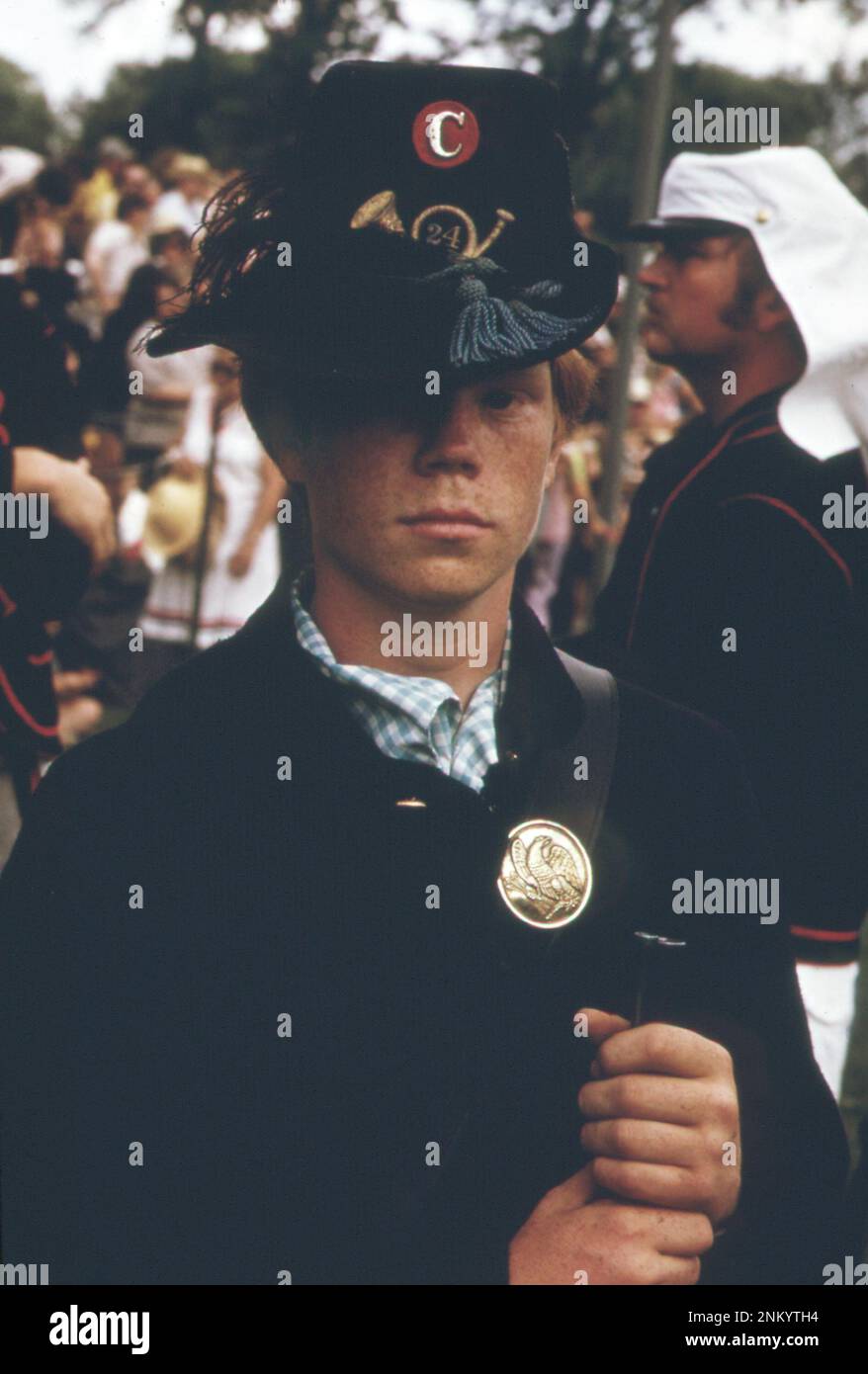 1970s America: Old time rifleman's meet, June 24, 1973, is held on the ...