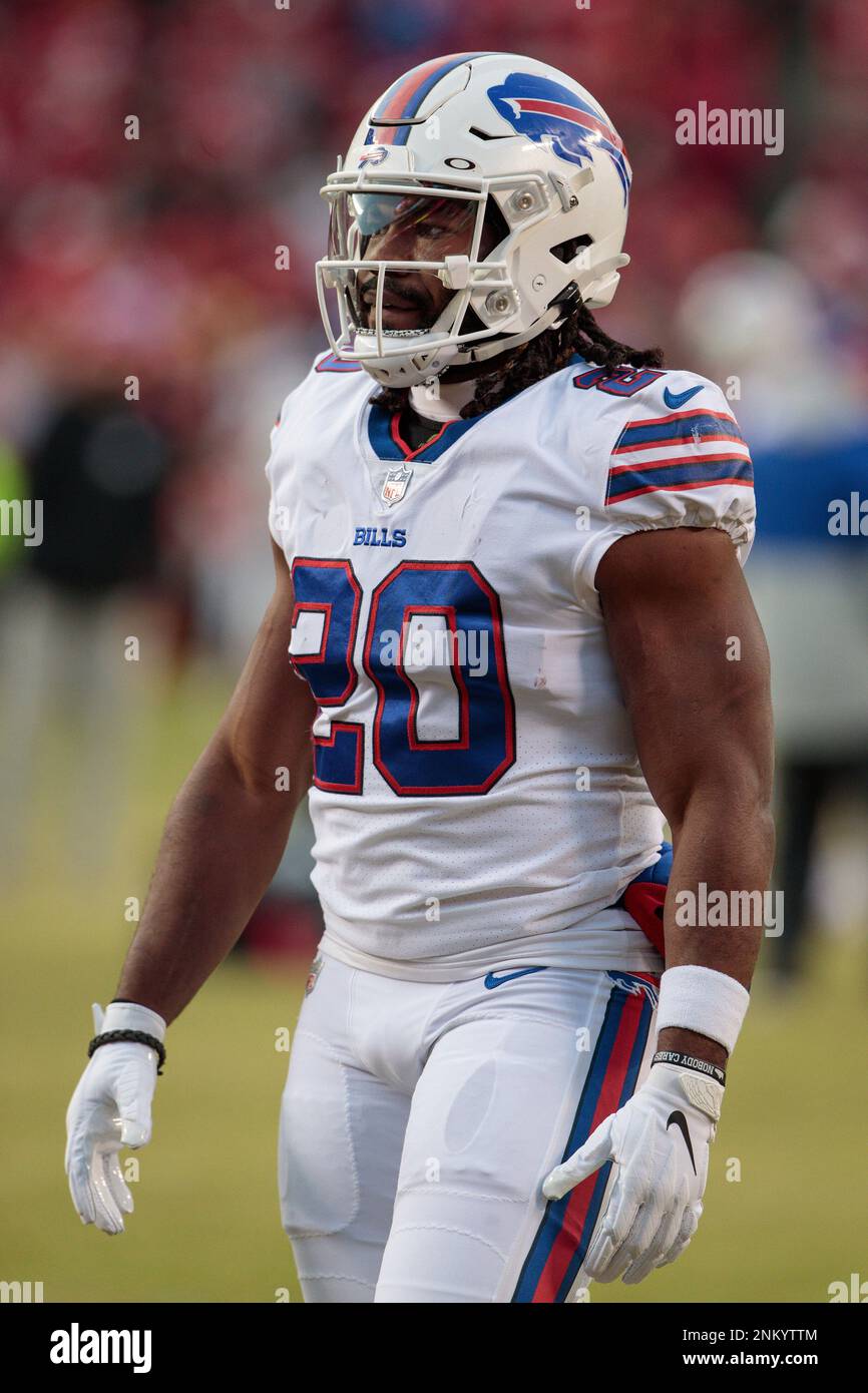 KANSAS CITY, MO - JANUARY 23: Buffalo Bills running back Zack Moss (20 ...