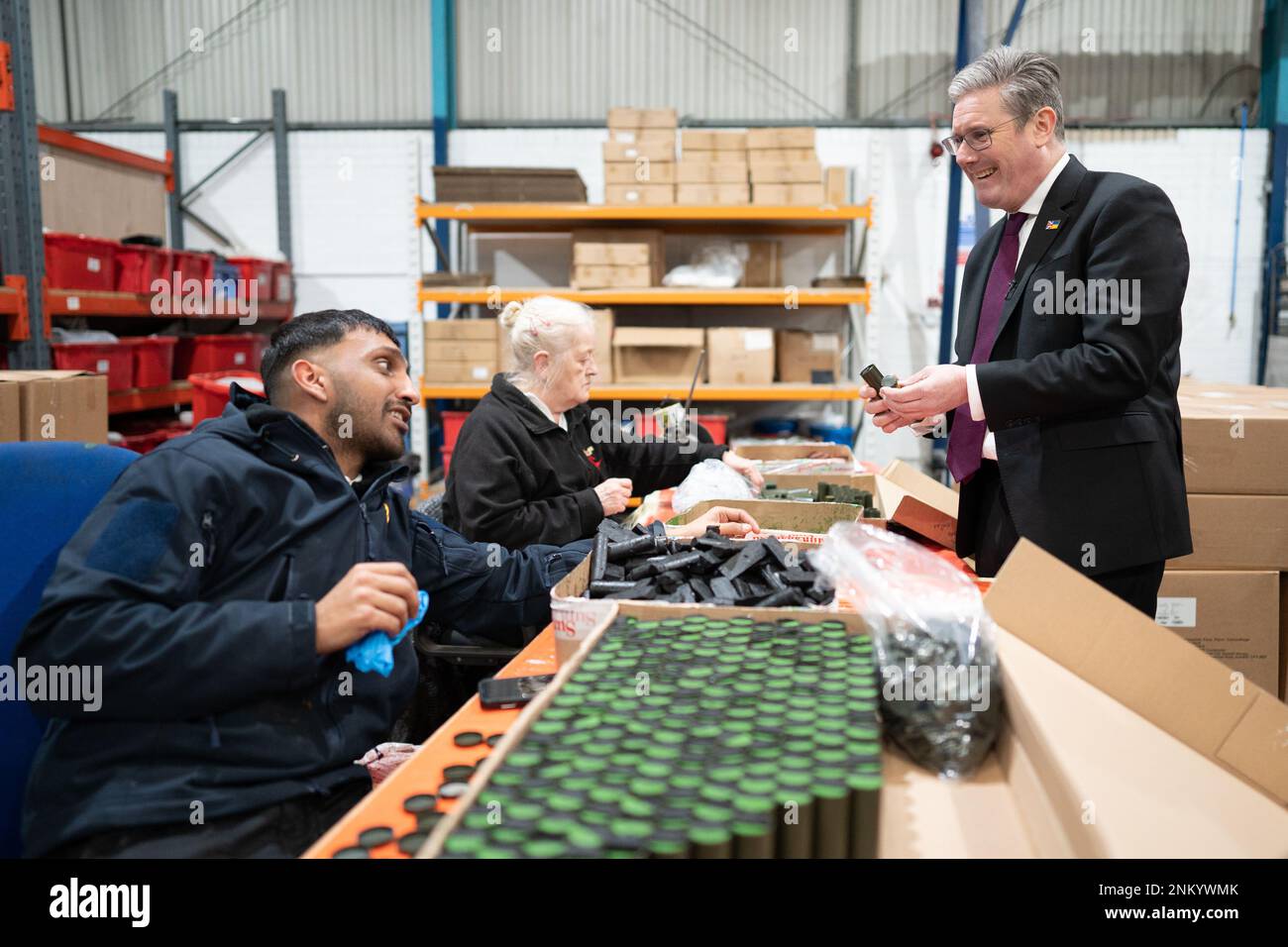 Leader of the Labour Party Sir Keir Starmer during his visit to BCB ...
