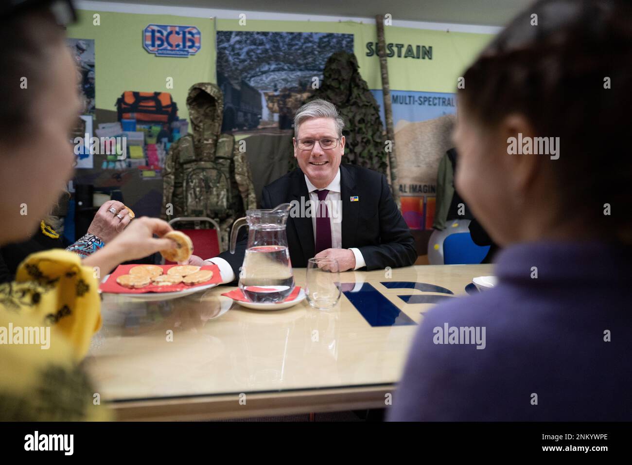 Leader of the Labour Party Sir Keir Starmer meets local Ukrainian ...