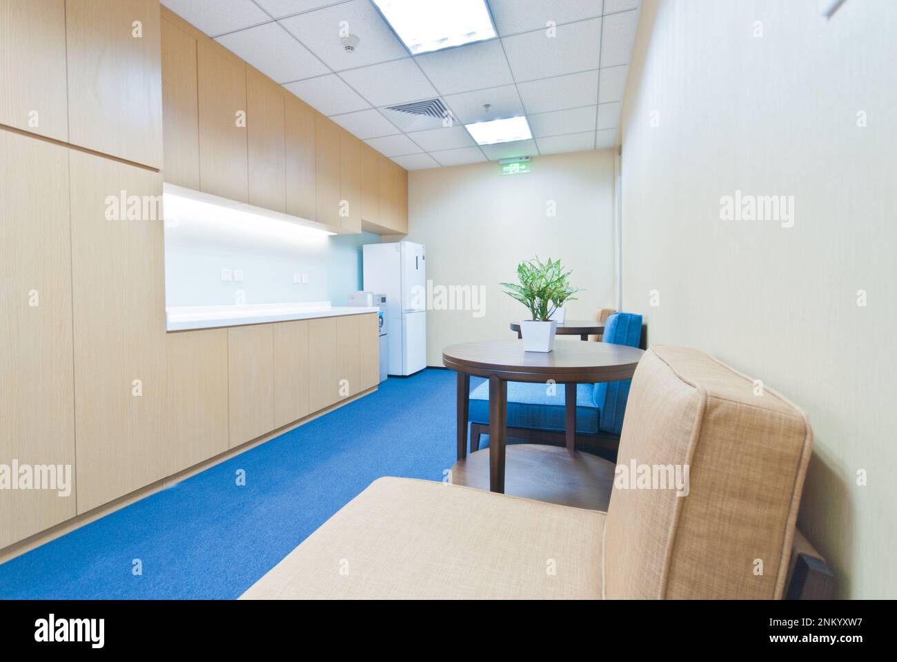 This stock photo features an empty business office environment with ...