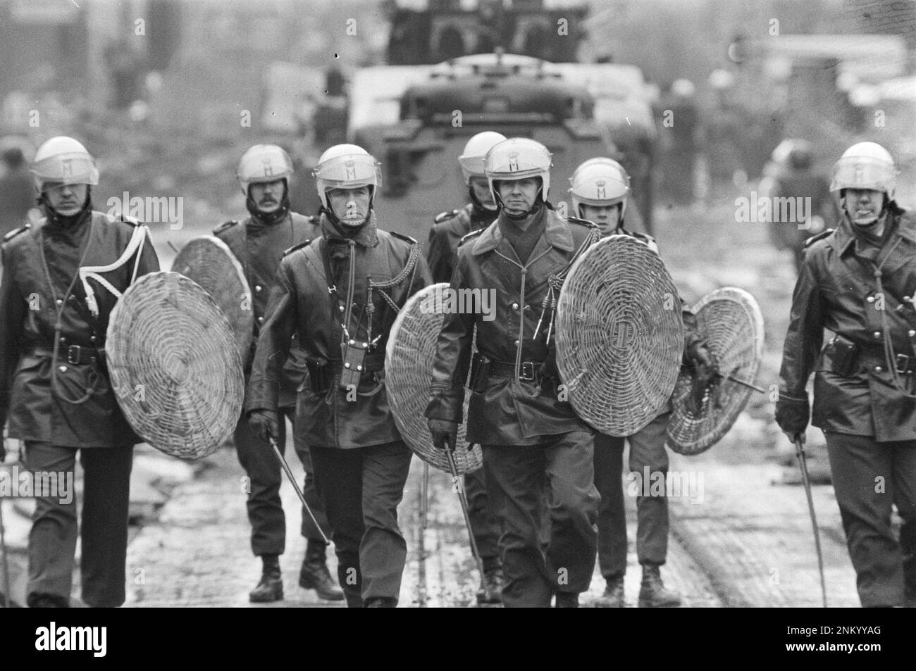 Netherlands History: Police and army with armored vehicles and tanks ...