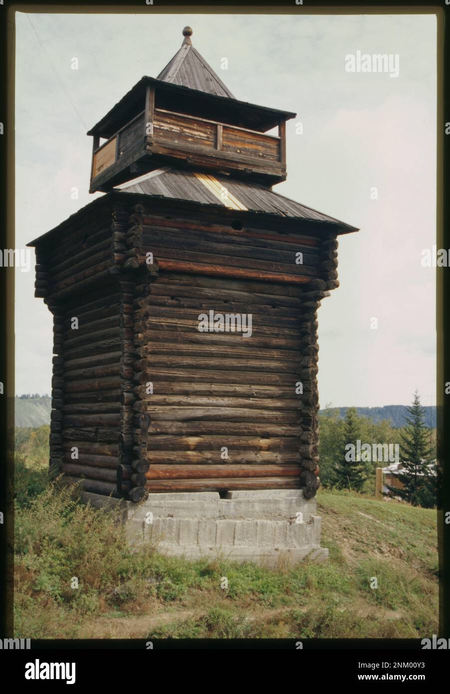 The log fort tower in Bel'sk, dating to the late 17th century, is an ...