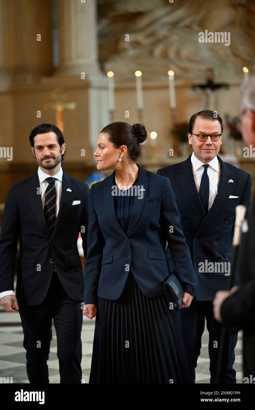 Crown Princess Victoria, Prince Daniel, Prince Carl Philip attends a ...