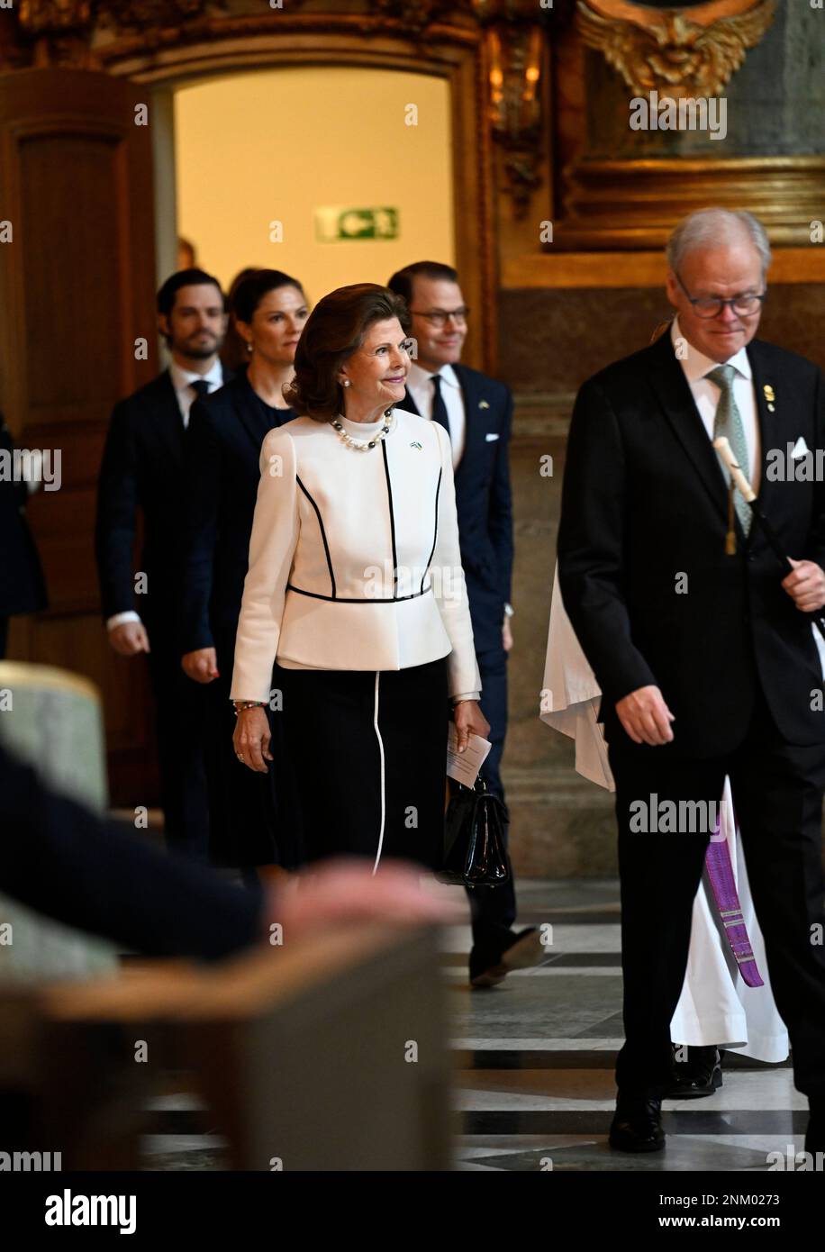 Queen Silvia, Crown Princess Victoria, Prince Daniel, Prince Carl ...