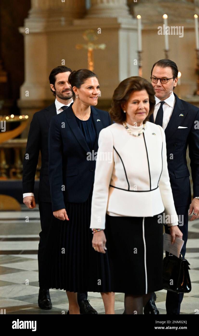 Queen Silvia, Crown Princess Victoria, Prince Daniel, Prince Carl ...