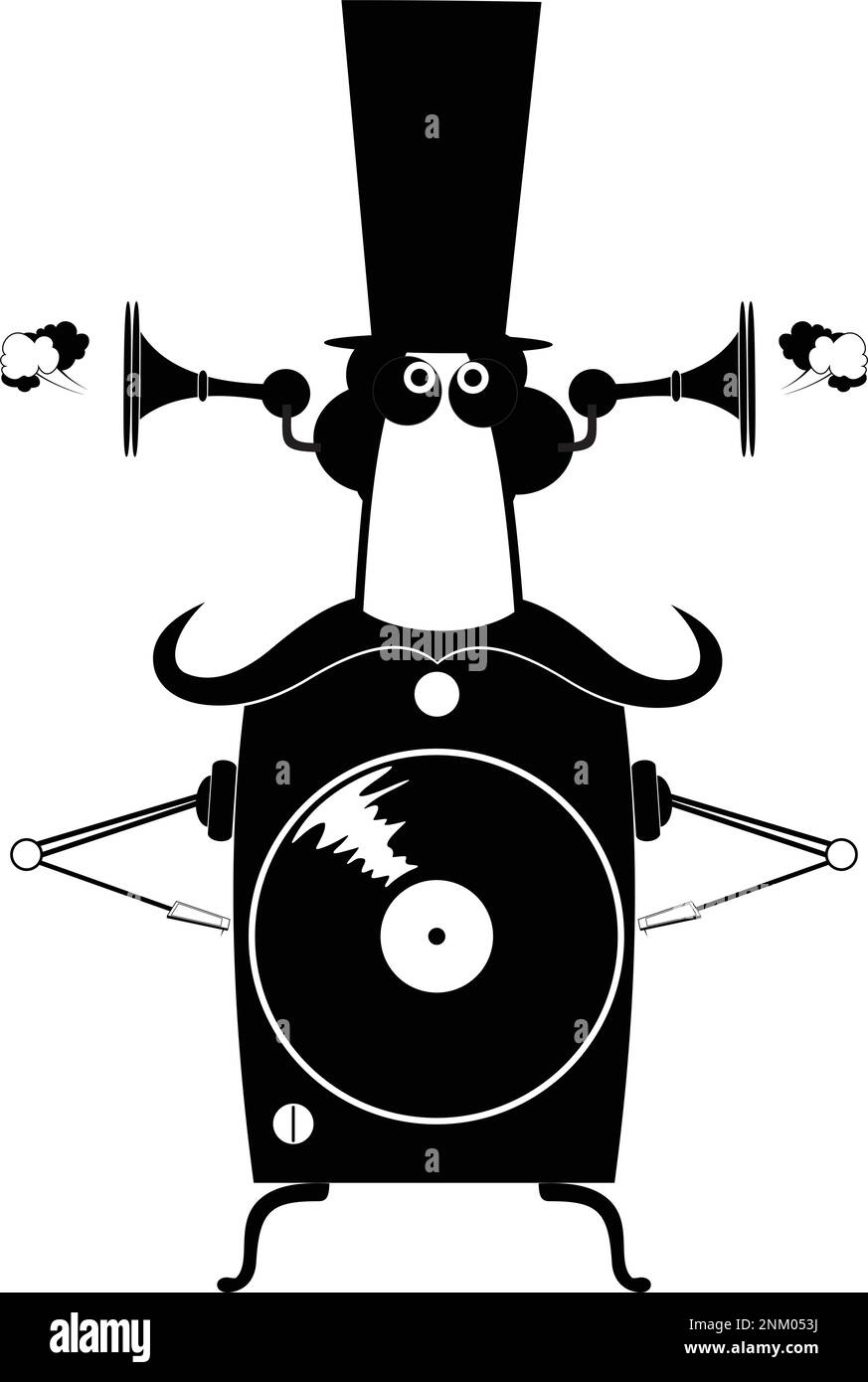 Funny jukebox cartoon illustration Stock Vector Image & Art - Alamy