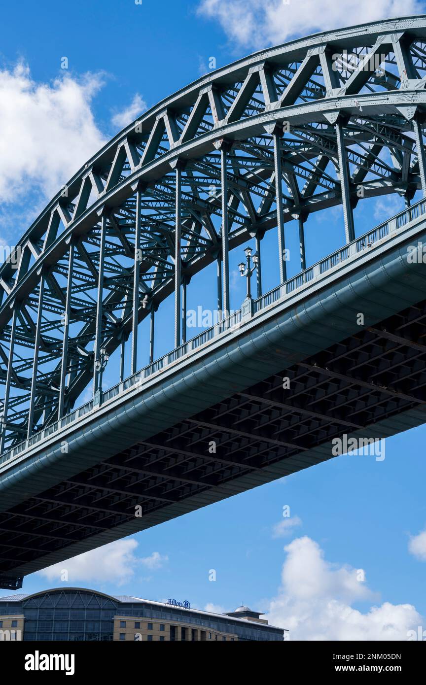 Four bridges across the Tyne, the Tyne Bridge, the Swing Bridge, the ...