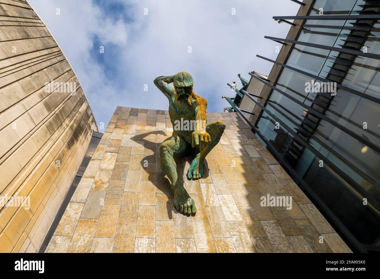 The 'River God Tyne' statue by David Wynne on the side of the Newcastle ...