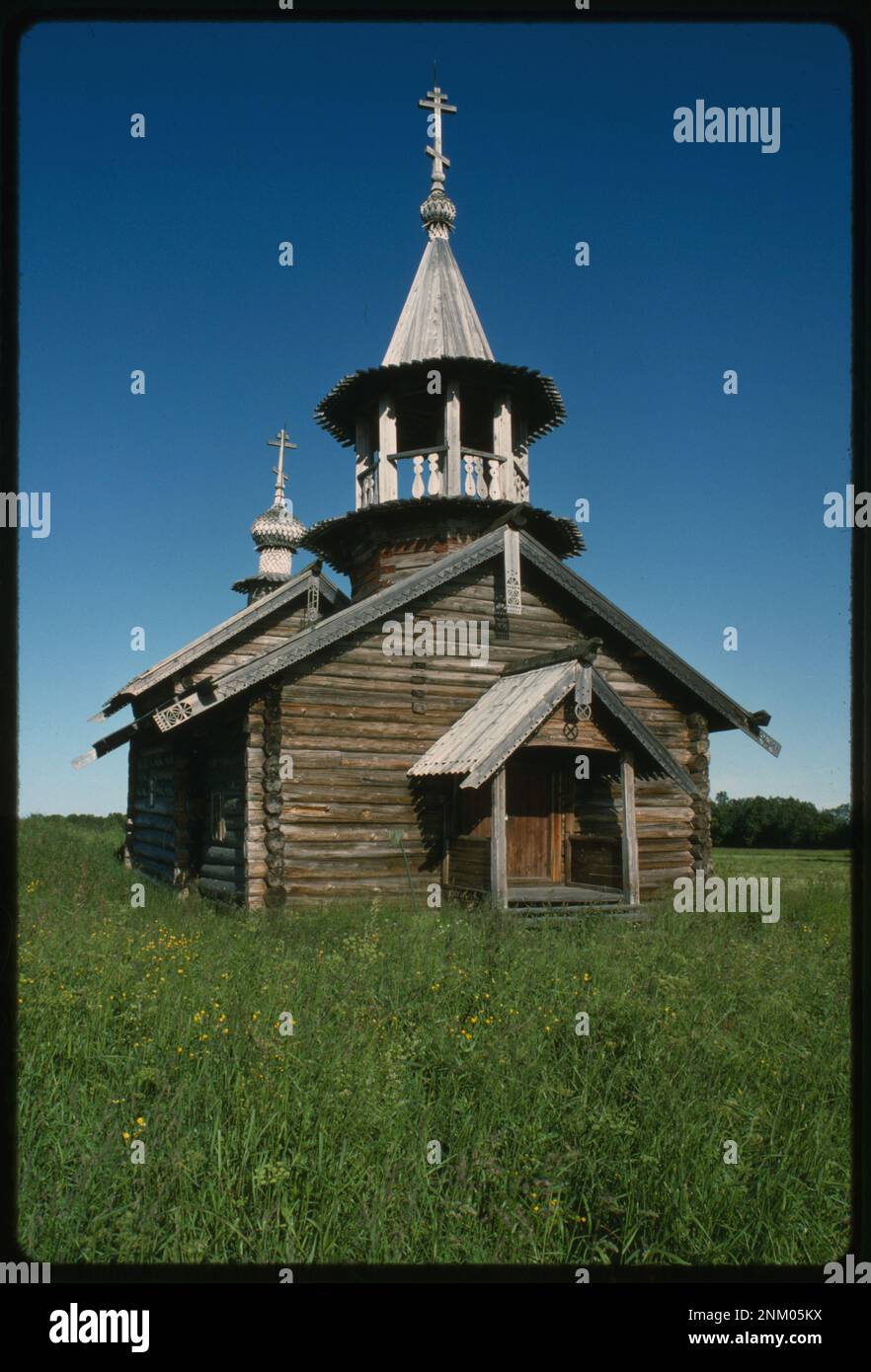 The Chapel of the Dormition on Kizhi Island, dating from the late 17th ...