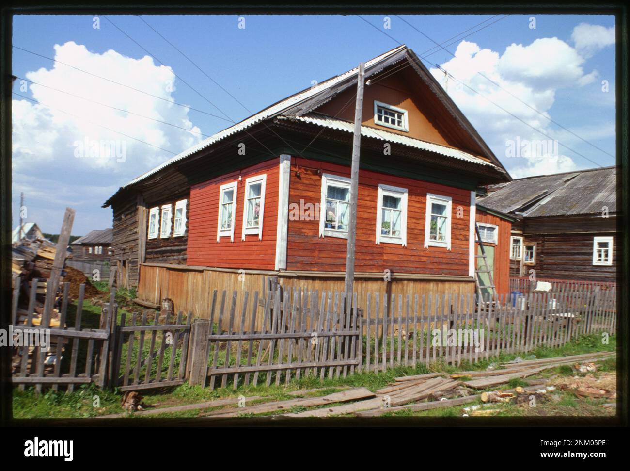 Log house (20th century), Izhma village, Russia. Brumfield photograph ...