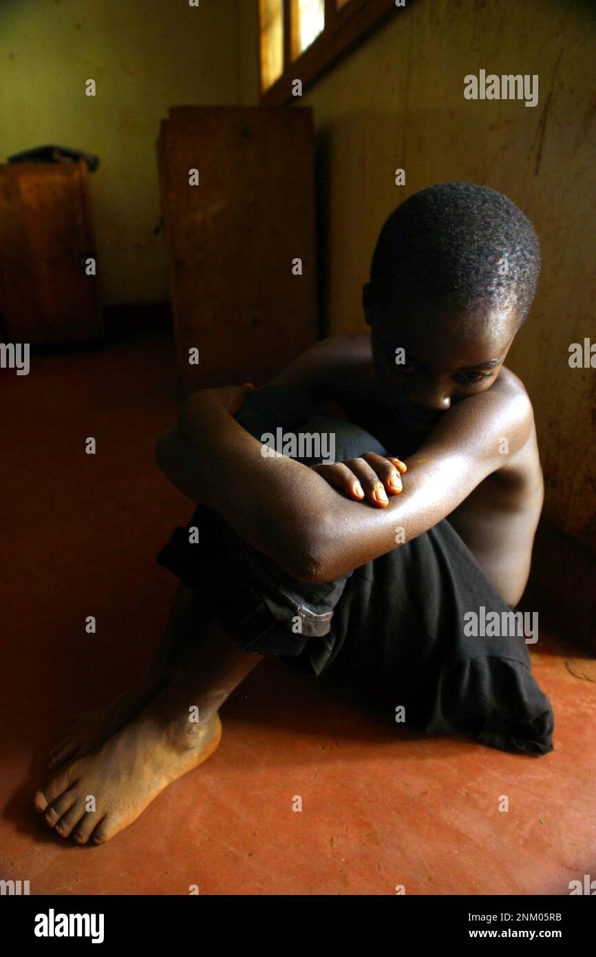 A STREET CHILD AT A CENTRE FOR STREET CHILDREN IN TANZANIA. PICTURE ...