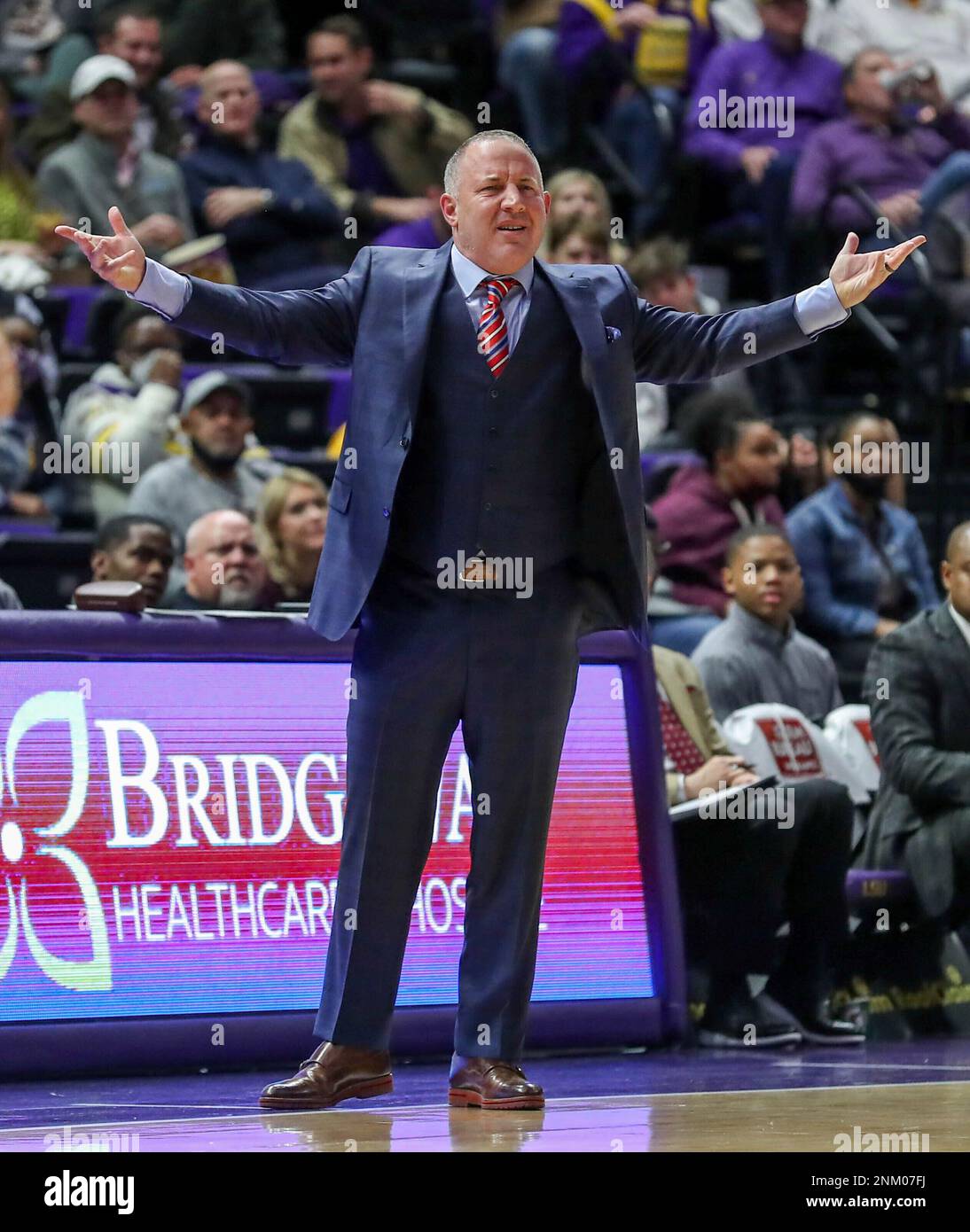 January 26, 2022: Texas A&M Head Coach Buzz Williams reacts to a call ...