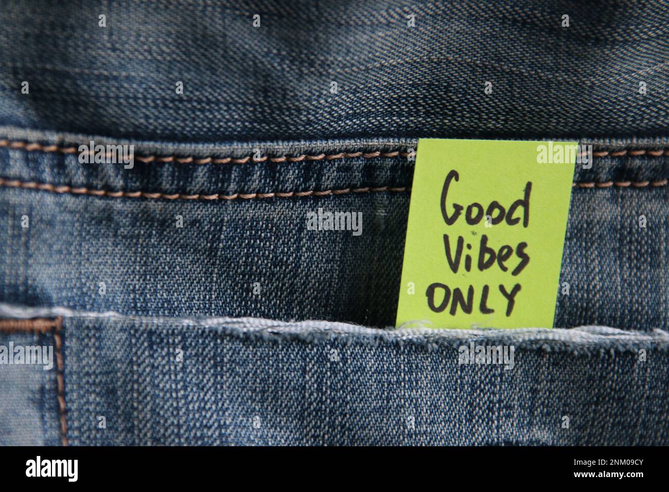 Good vibes only quotation. Motivational quotes inscription on a tag in ...