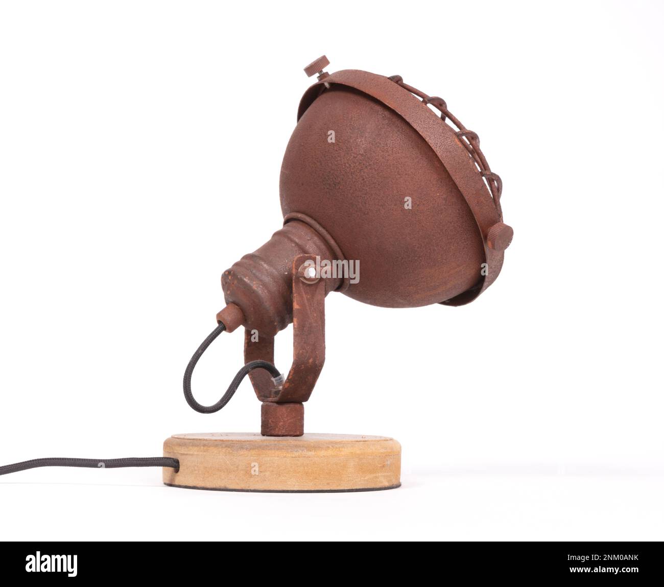 Vintage rusted floor lamp, isolated on white background Stock Photo - Alamy