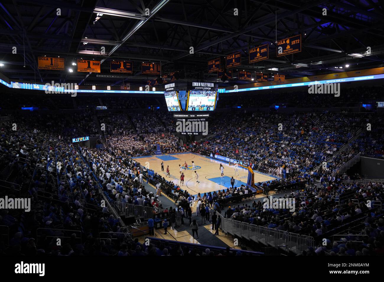 A general overall view of Pauley Pavilion during an NCAA college ...
