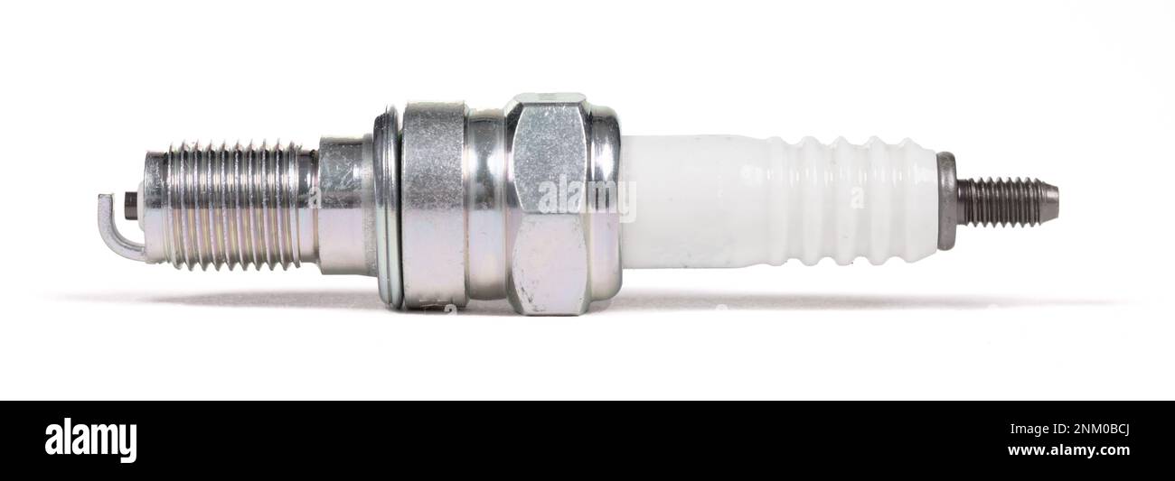 Spark plug isolated (with clipping path) on white Stock Photo - Alamy