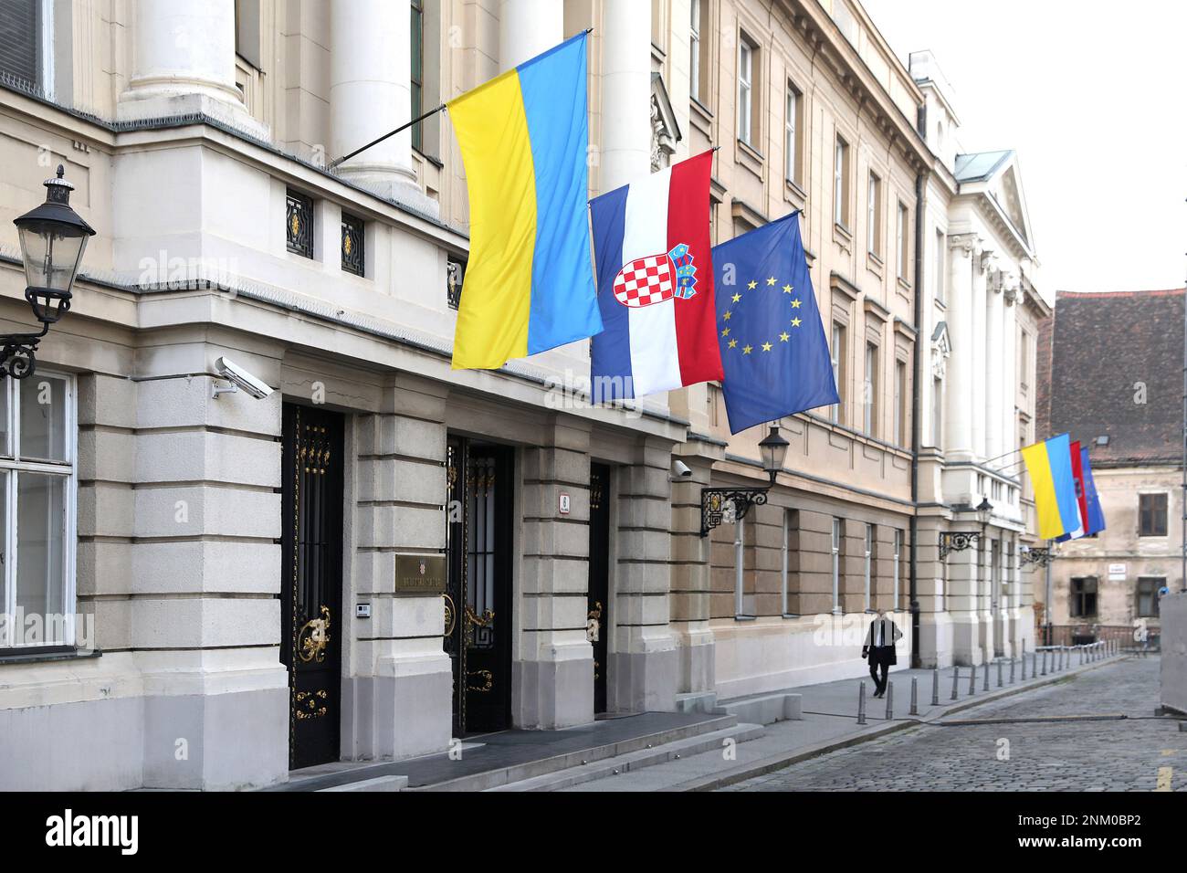 Zagreb, Croatia, on February 24, 2023, On the first anniversary of the ...