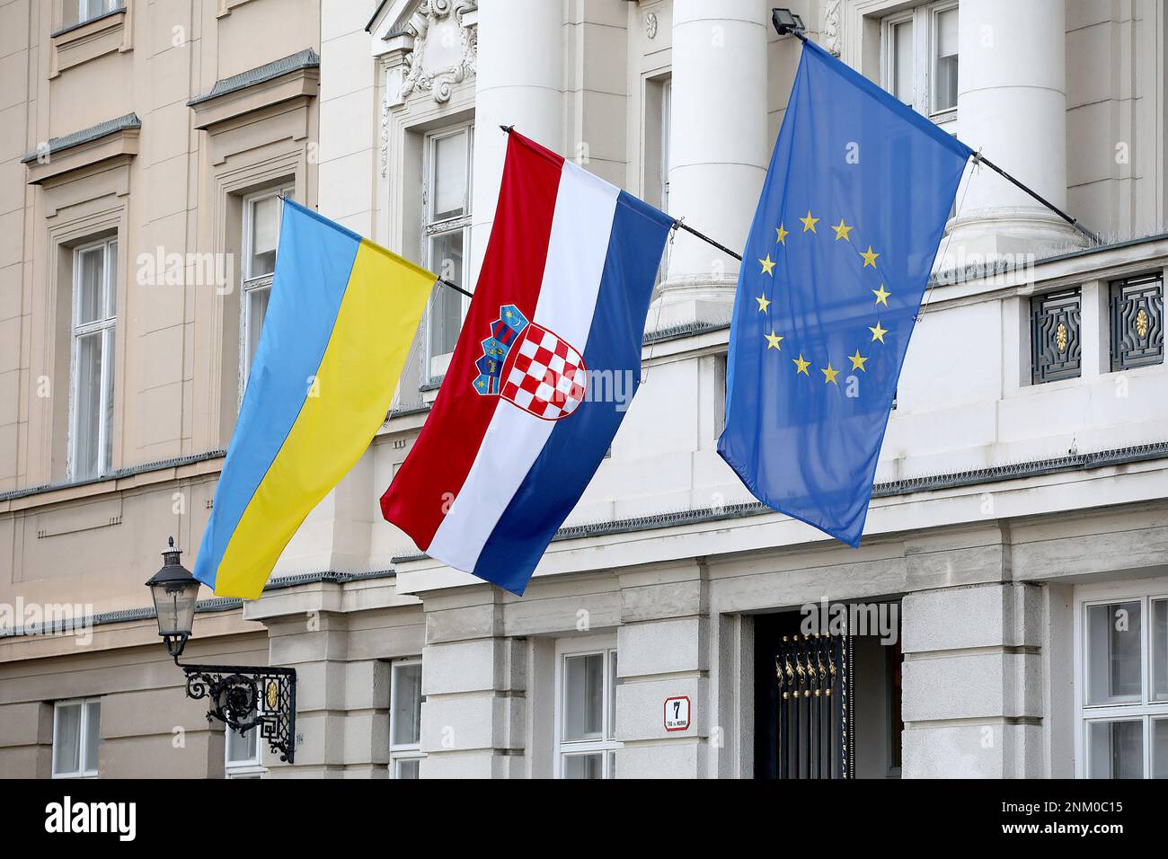 Zagreb, Croatia, on February 24, 2023, On the first anniversary of the ...