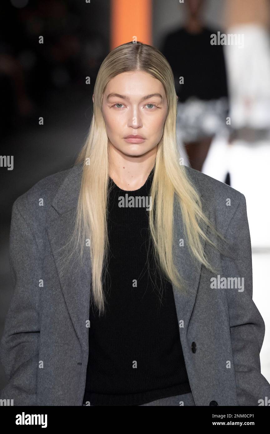 Models on the runway at the Prada fashion show during the Fall Winter ...