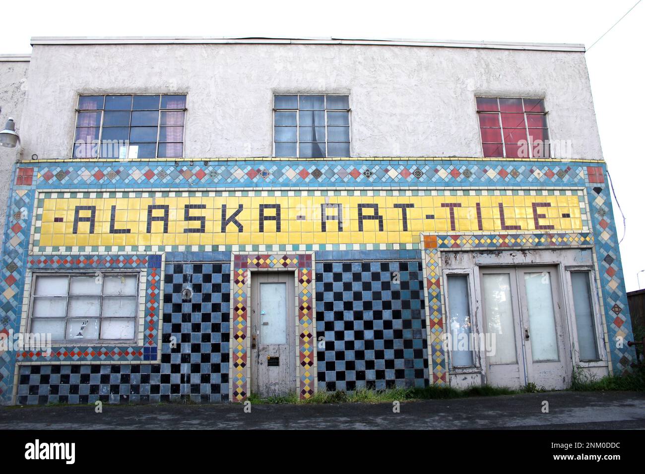 Building with tile front and sign, Alaska Art Tile. Now it is a private ...