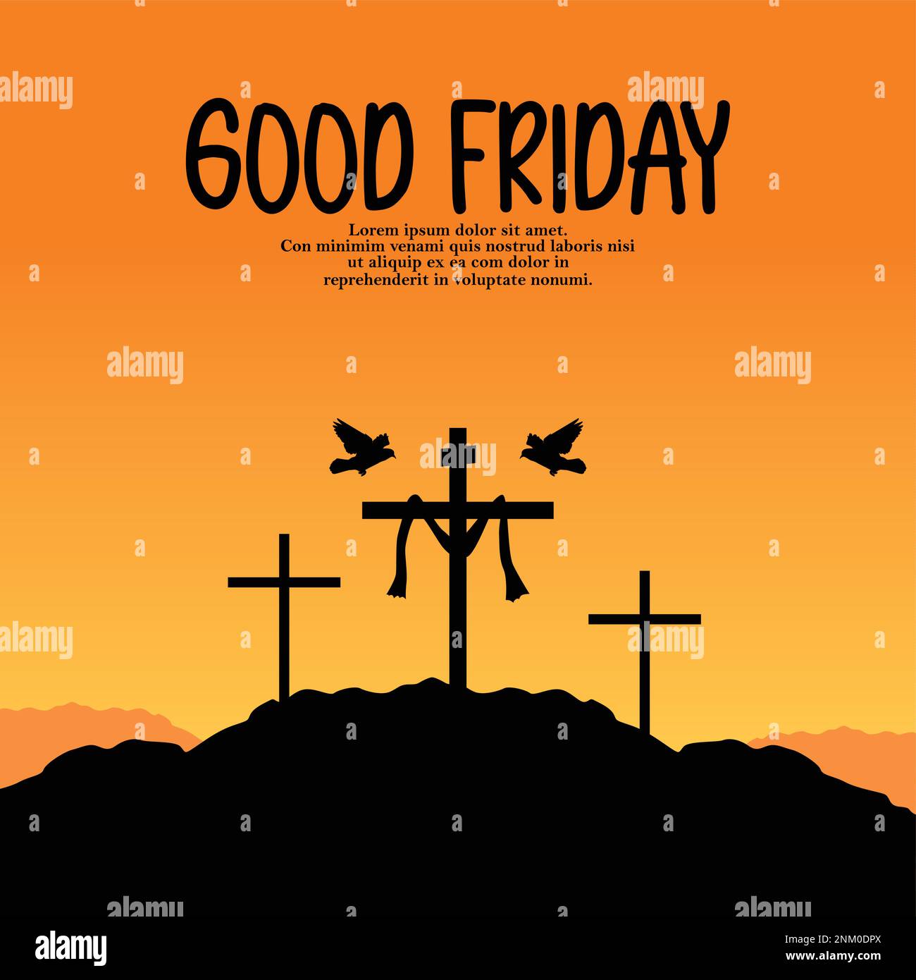 Christian Celebration Day of Good Friday vector art Stock Vector Image ...