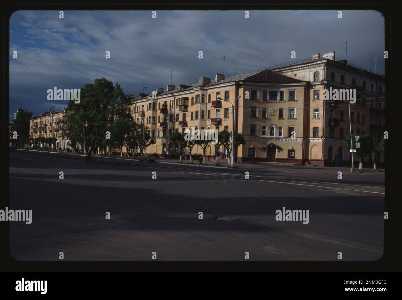 Built in 1952, the apartment building on Peace Prospect 8 in Komsomol ...