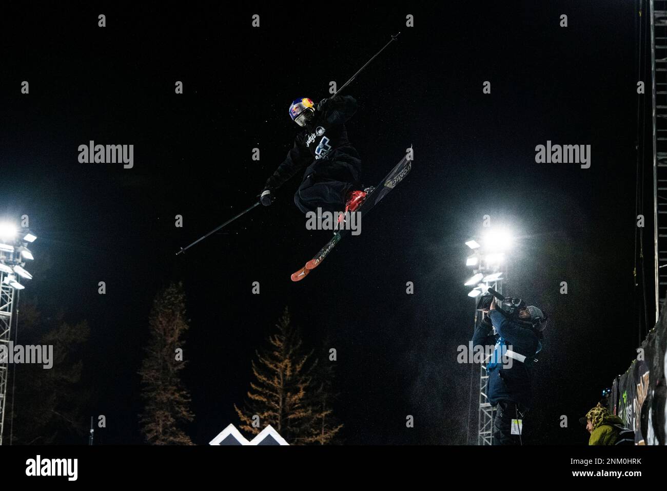Nico Porteous competes in the men's ski superpipe finals at Buttermilk ...