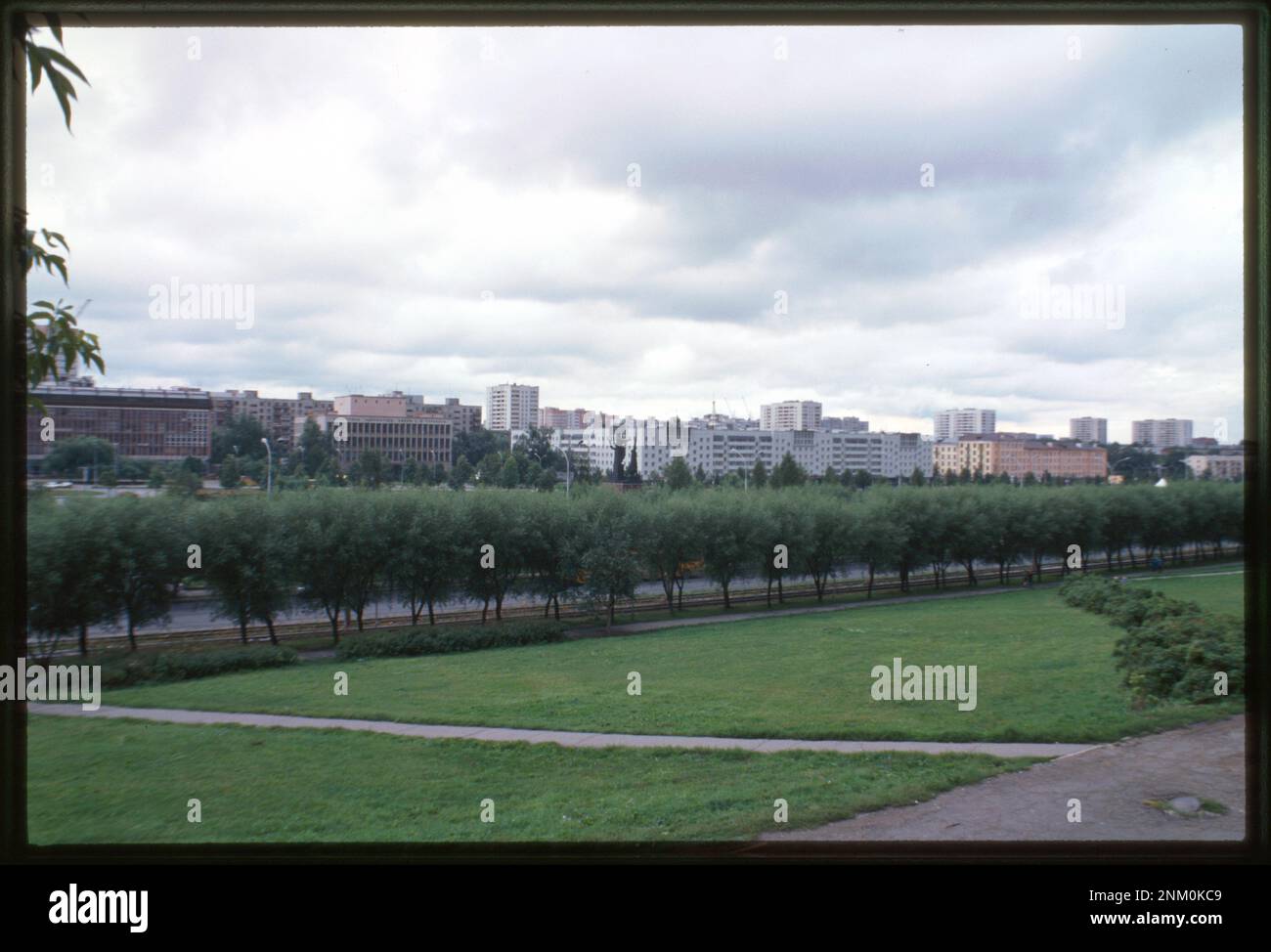 A view along Lenin Street in the central city of Perm', Russia, showing ...