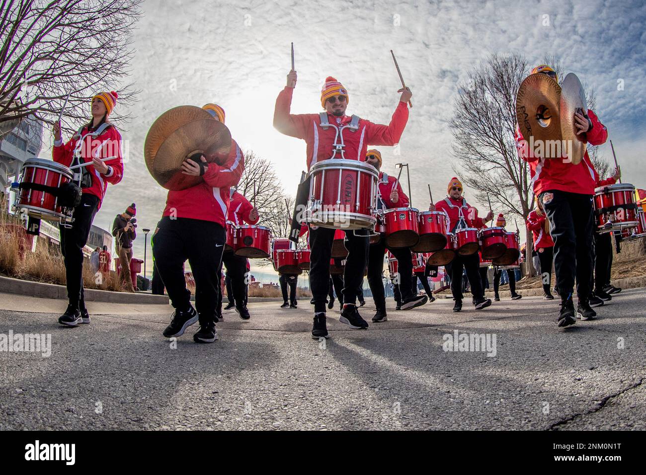 KANSAS CITY, MO - JANUARY 23: Kansas City Chiefs drum squad march to ...