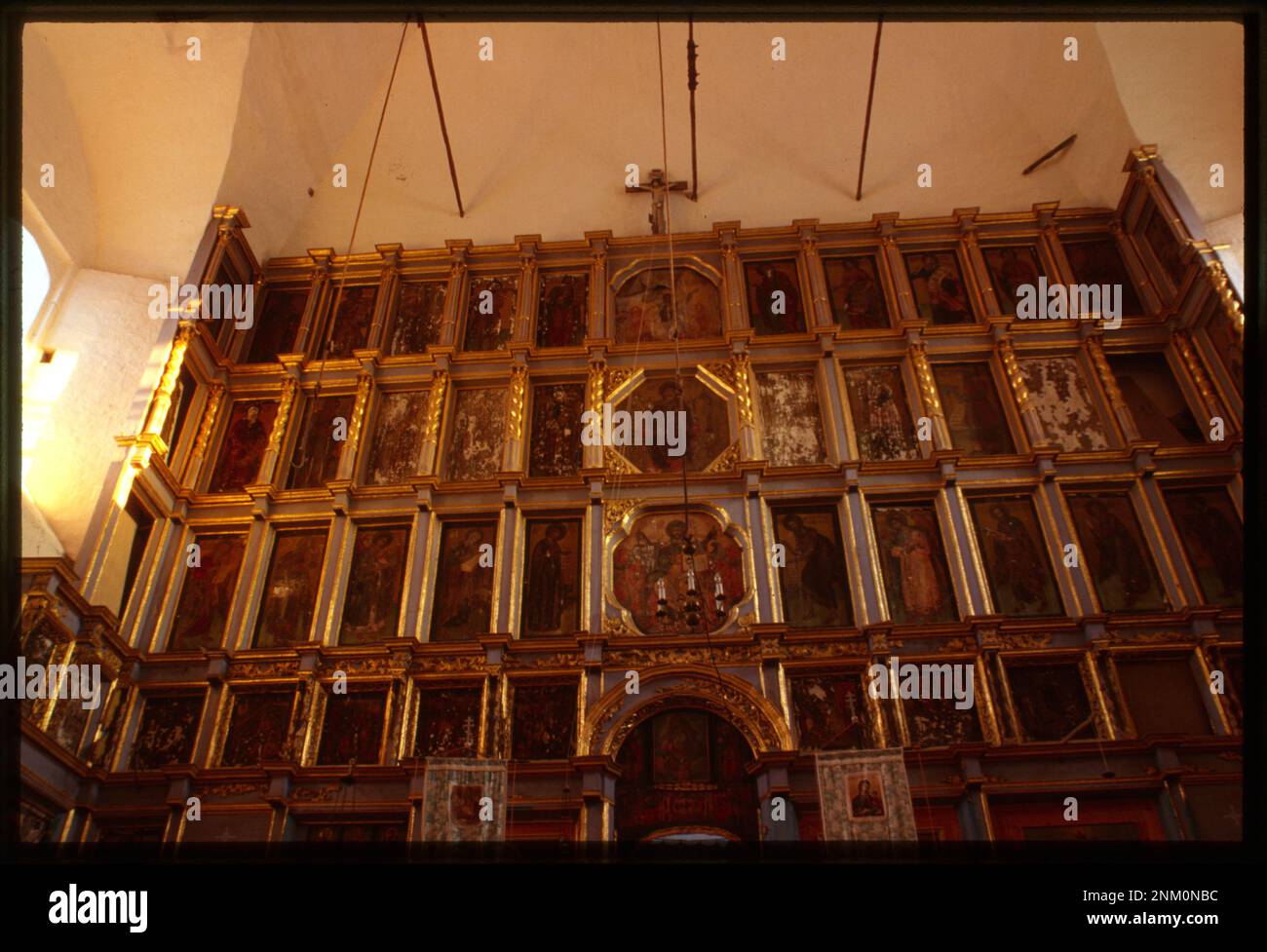 Church of the Resurrection, interior, with icon screen, Matigory ...