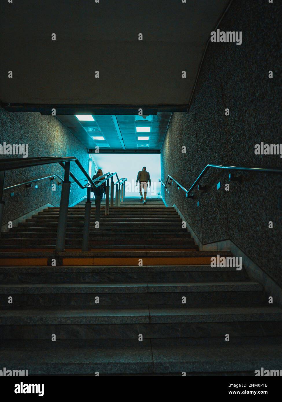 silhouettes of the people in underground tunnel Stock Photo - Alamy