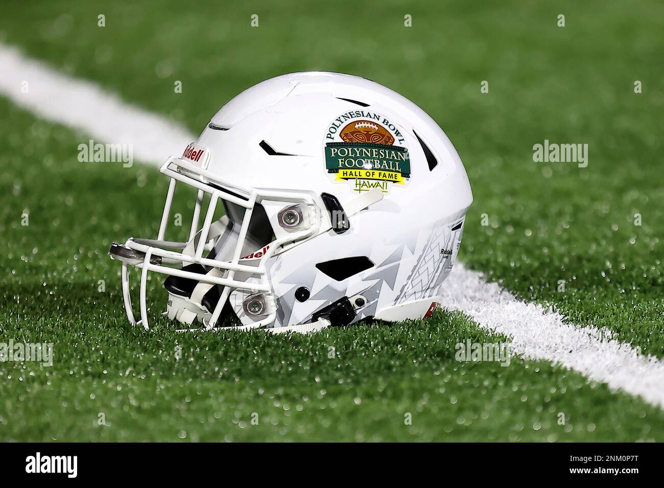 January 22, 2022 - A Polynesian Football Hall Of Fame Game Helmet on ...