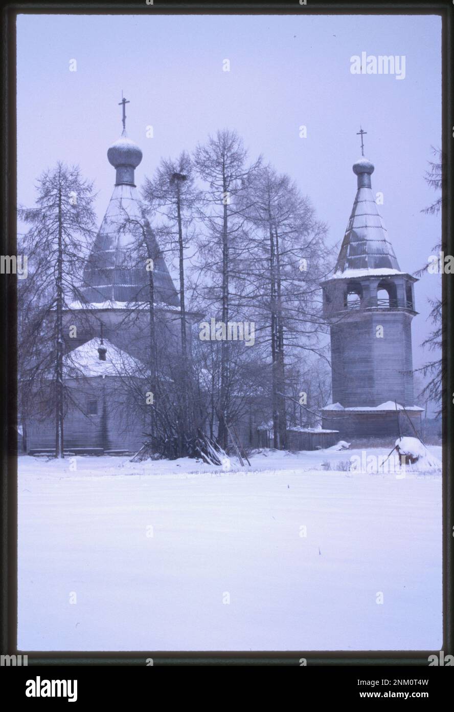 The Log Church of the Epiphany, built in 1787 in Oshevensk, Russia, is ...