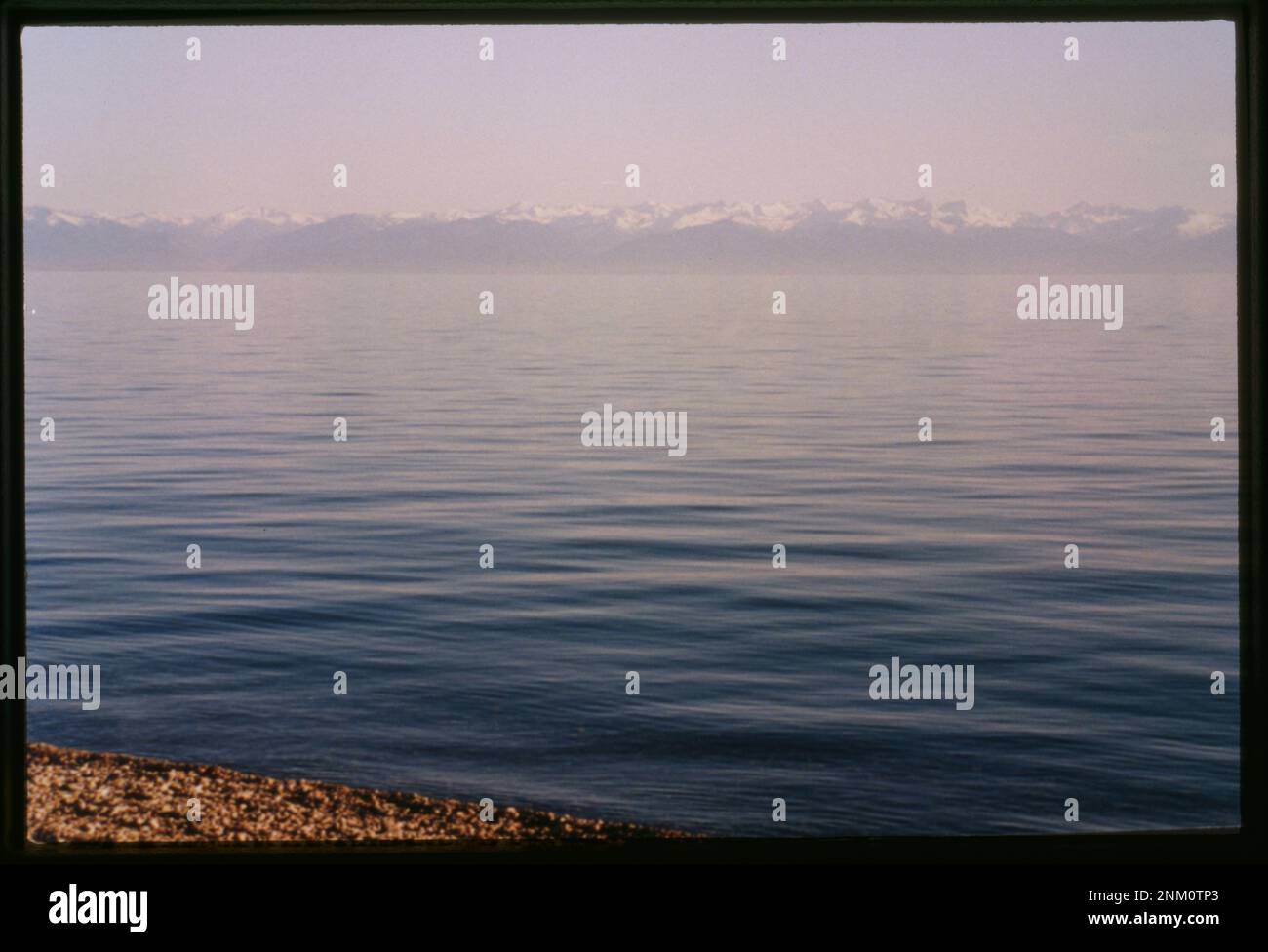 The panorama of Lake Baikal from Listvianka, Russia, showcases one of ...