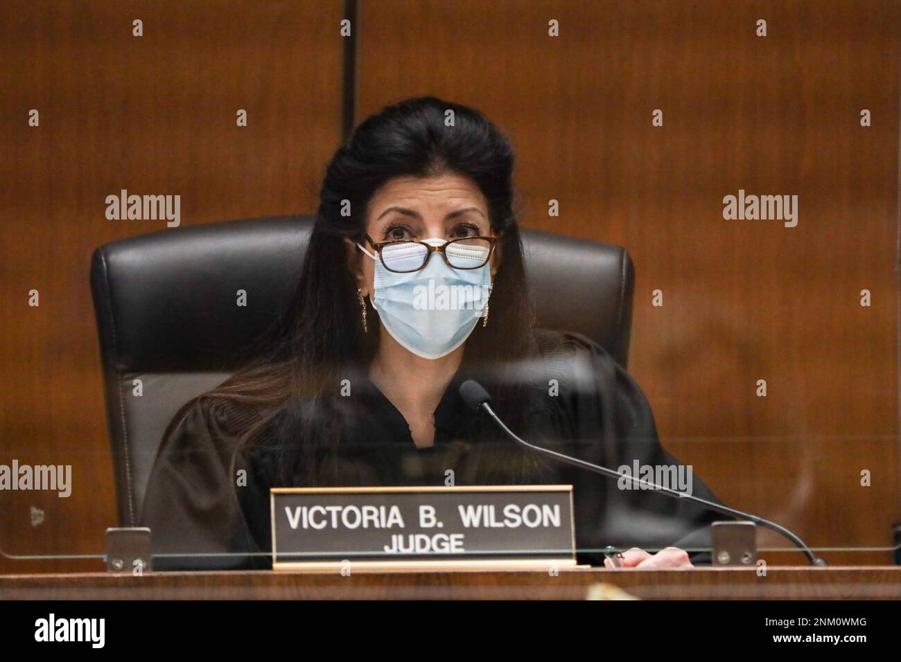 Judge Victoria B. Wilson is seen at the arraignment of Shawn Laval ...