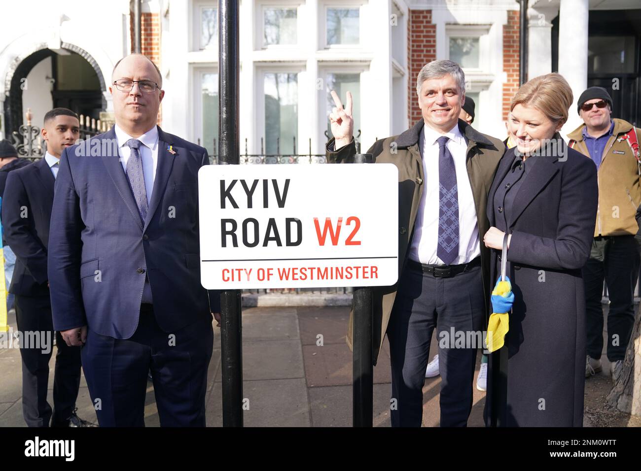 Leader of Westminster Council Adam Hug (left) and Ukrainian Ambassador ...
