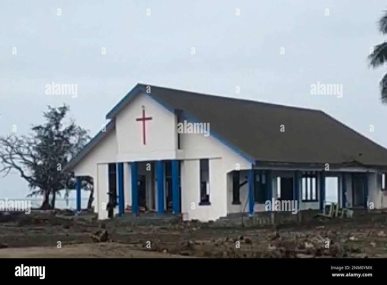 This image made from video provided by Broadcom Broadcasting shows a ...