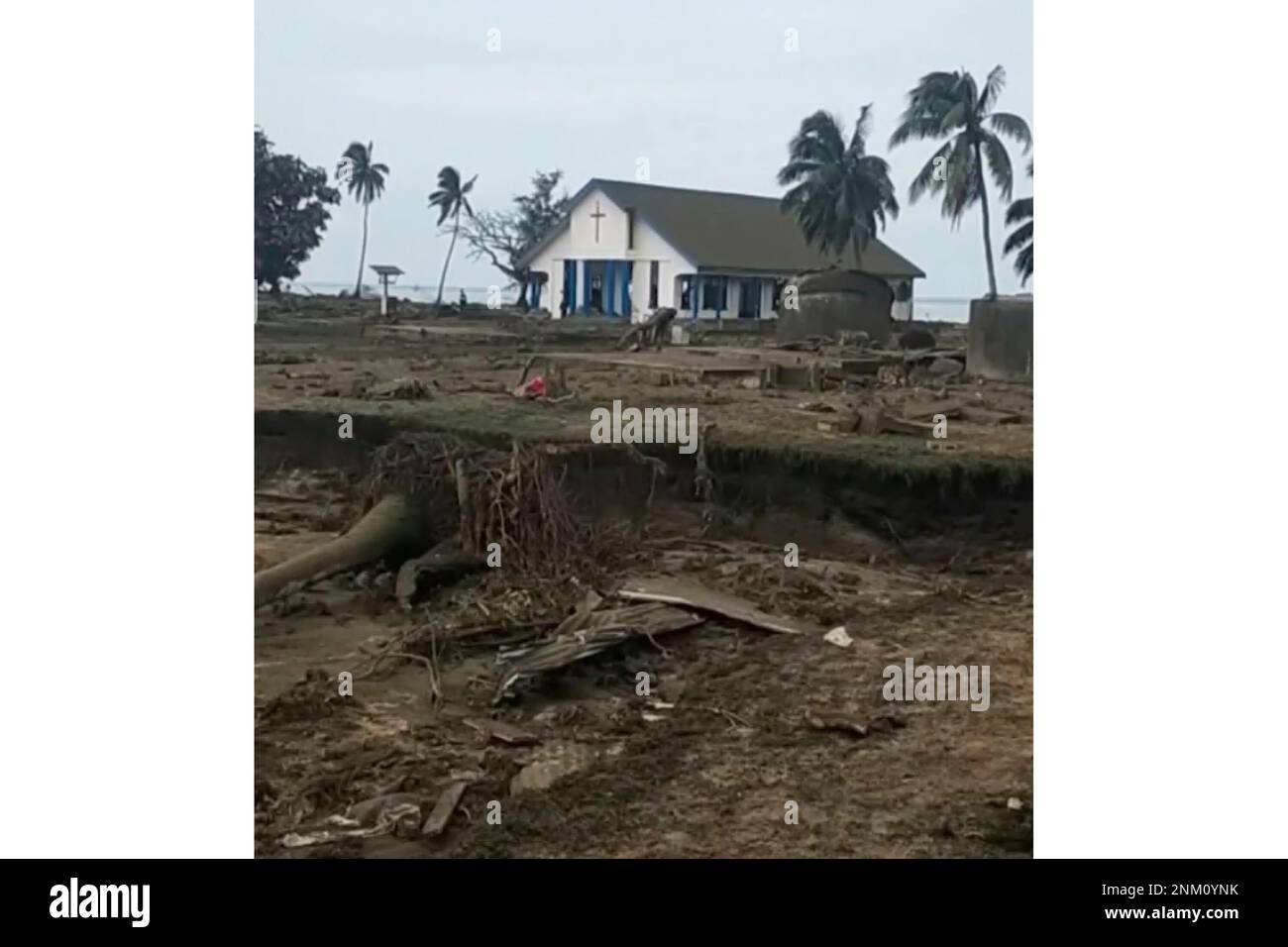 This image made from video provided by Broadcom Broadcasting shows a ...